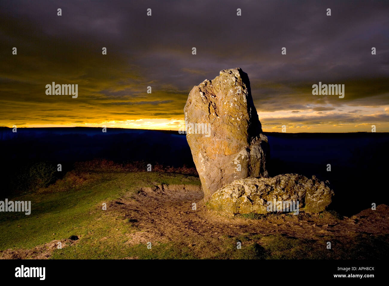 Neolithic standing stones light painting sunset dusk long stone hi-res ...