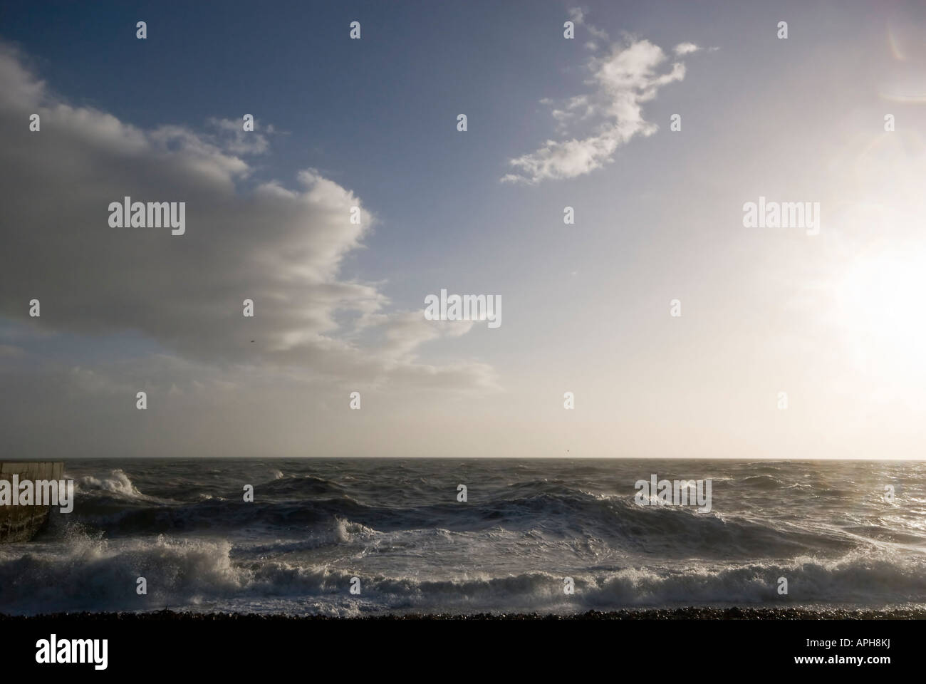 Storm English Channel Hail storm force winds Stock Photo - Alamy