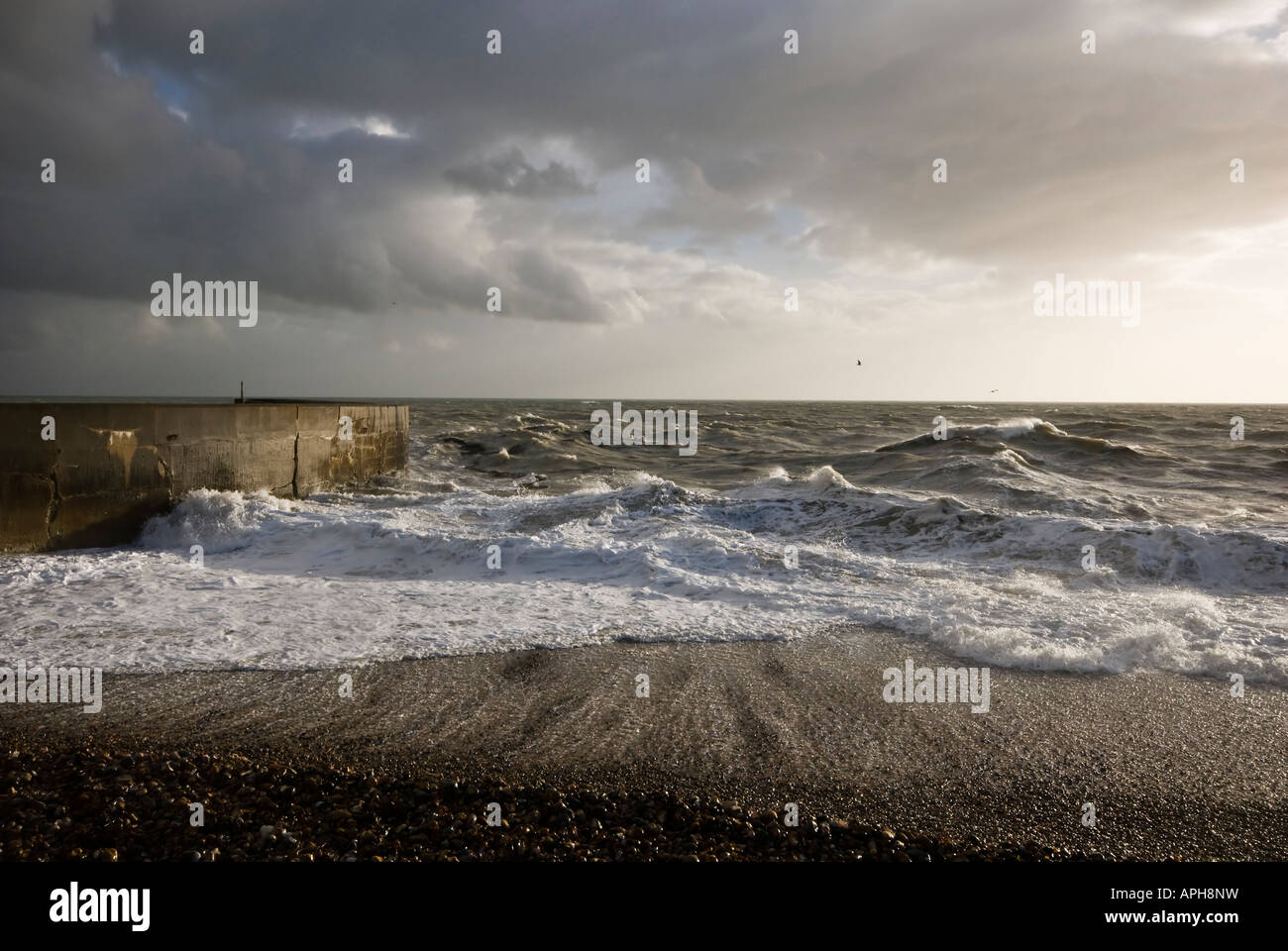 Storm English Channel Hail storm force winds Stock Photo - Alamy