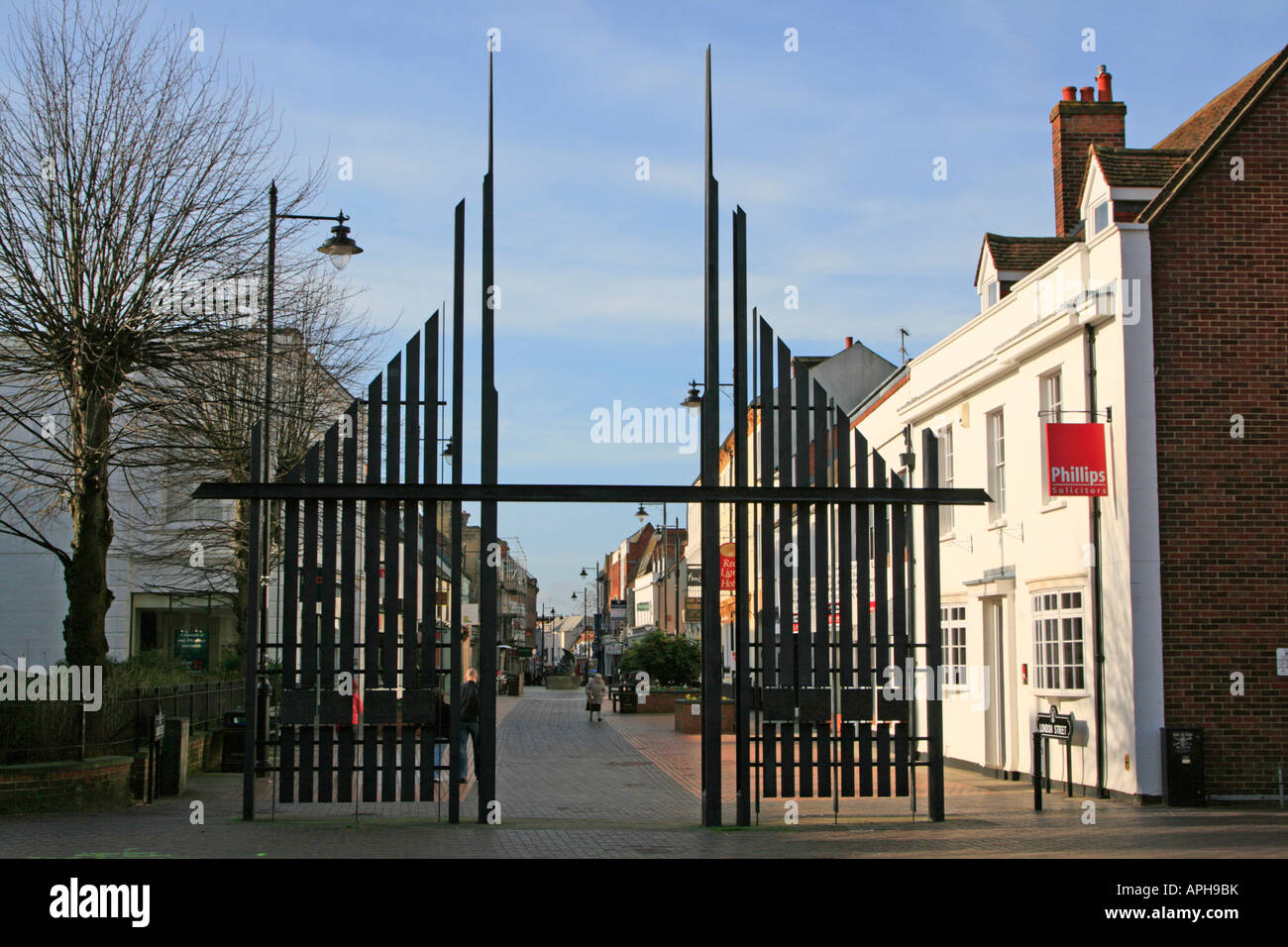 London Street pedestrianisation entrance Basingstoke old market town ...
