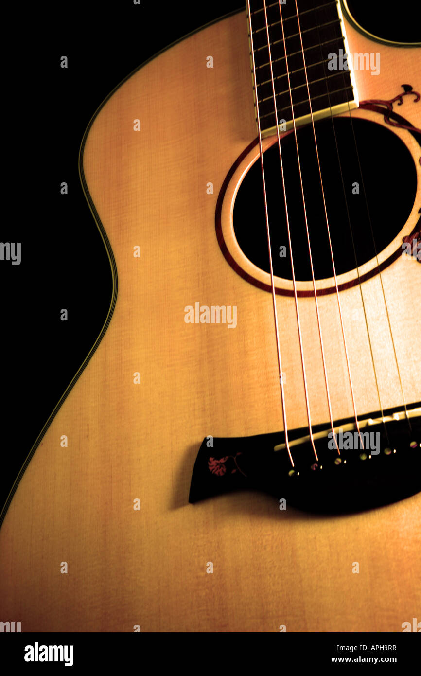 Acoustic Guitar Close up Stock Photo - Alamy
