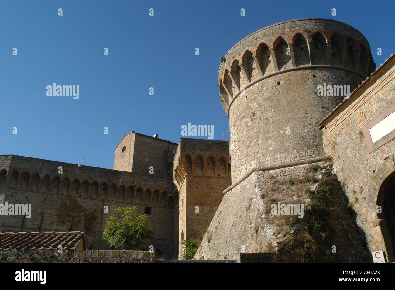 volterra medici castle Stock Photo - Alamy