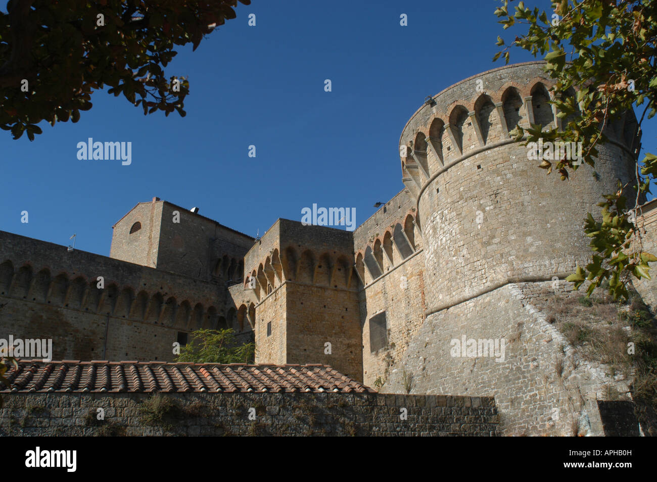 volterra medici castle Stock Photo - Alamy