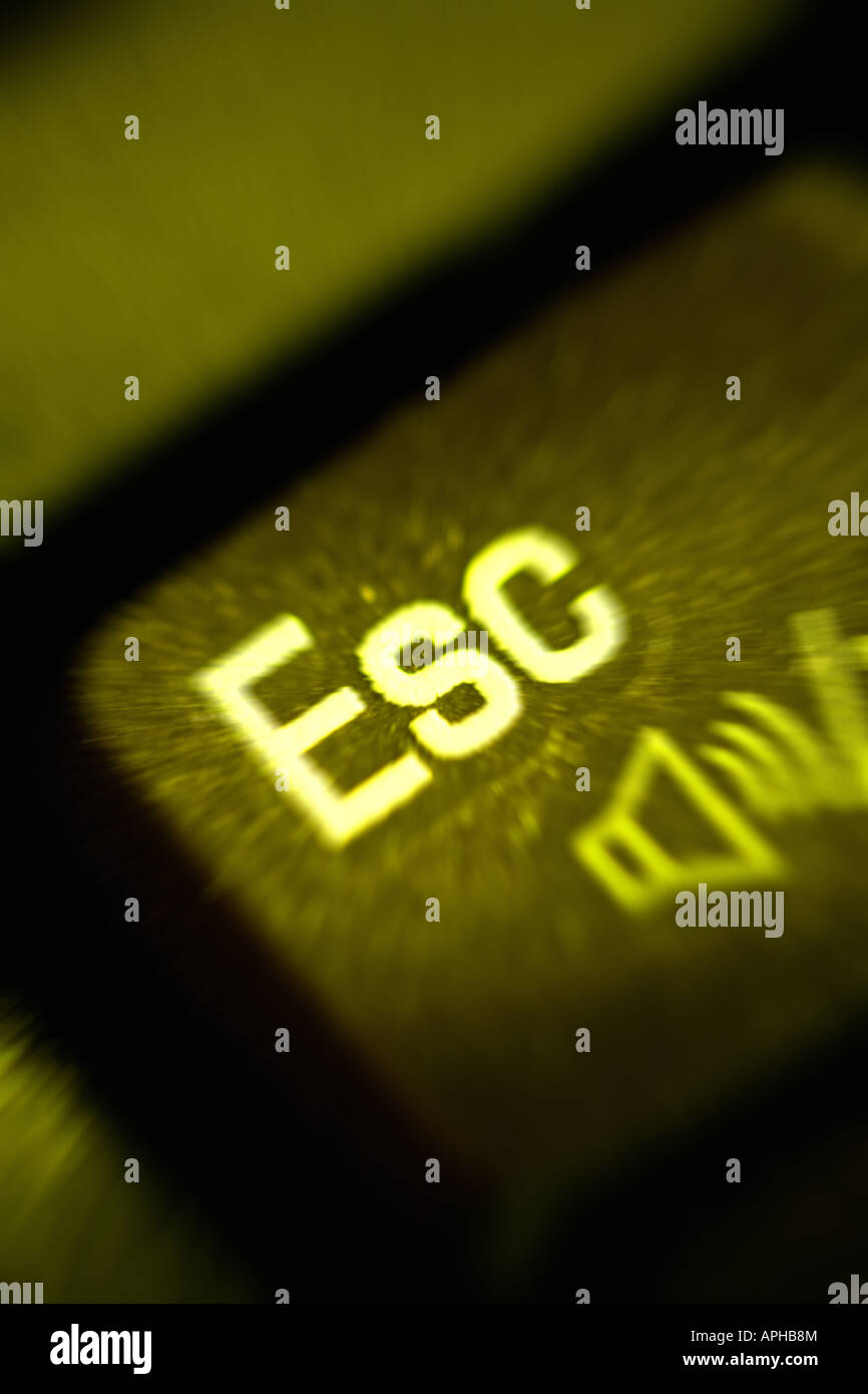 Close-up of Escape key on a computer keyboard Stock Photo - Alamy