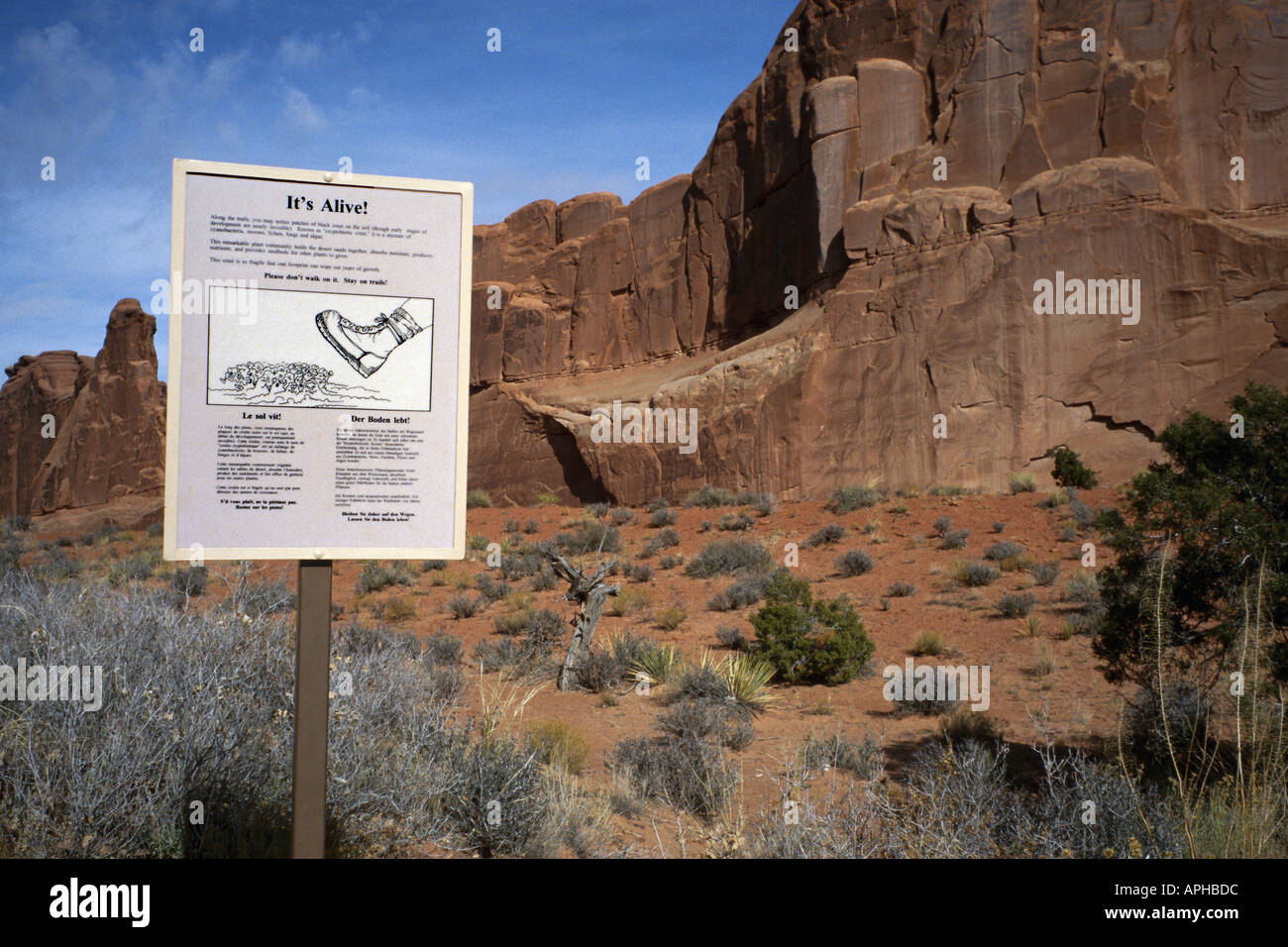 Warning sign moab utah hi-res stock photography and images - Alamy