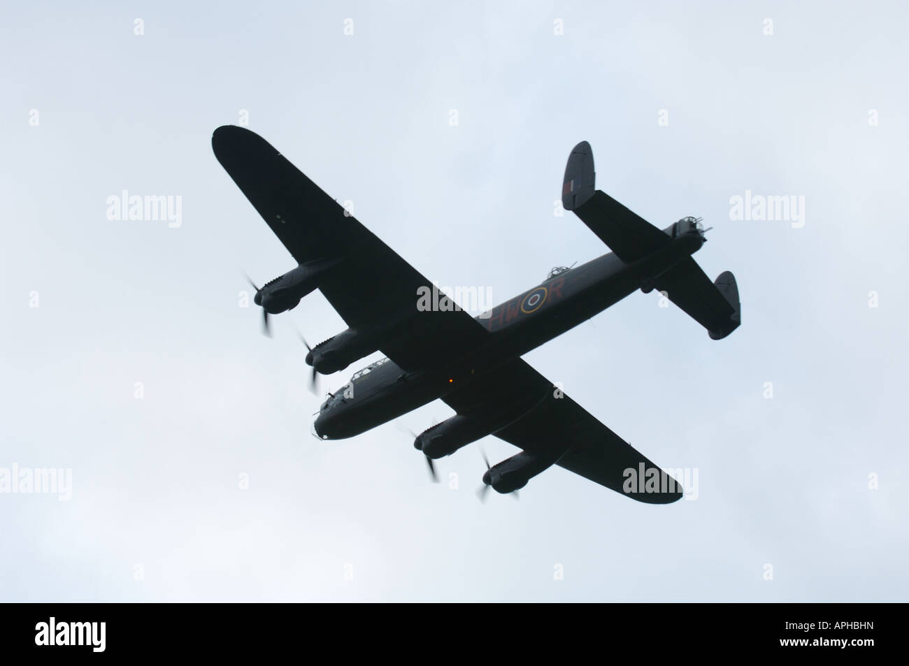 Lancaster bomber landing at Exeter Airport Uk England Stock Photo - Alamy