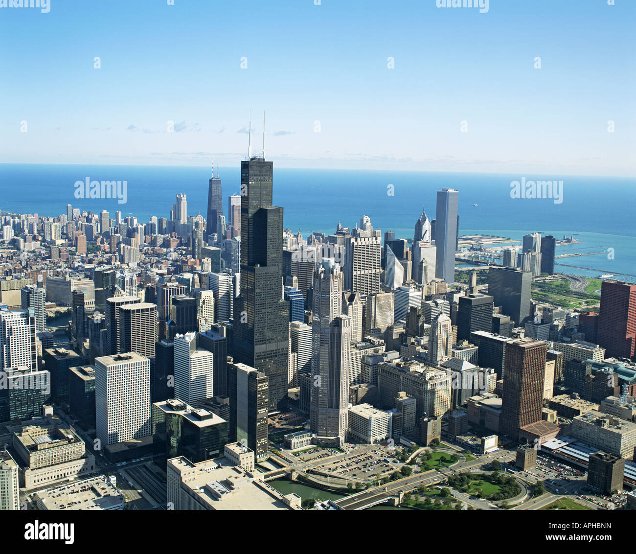 USA ILLINOIS CHICAGO AERIAL Stock Photo - Alamy