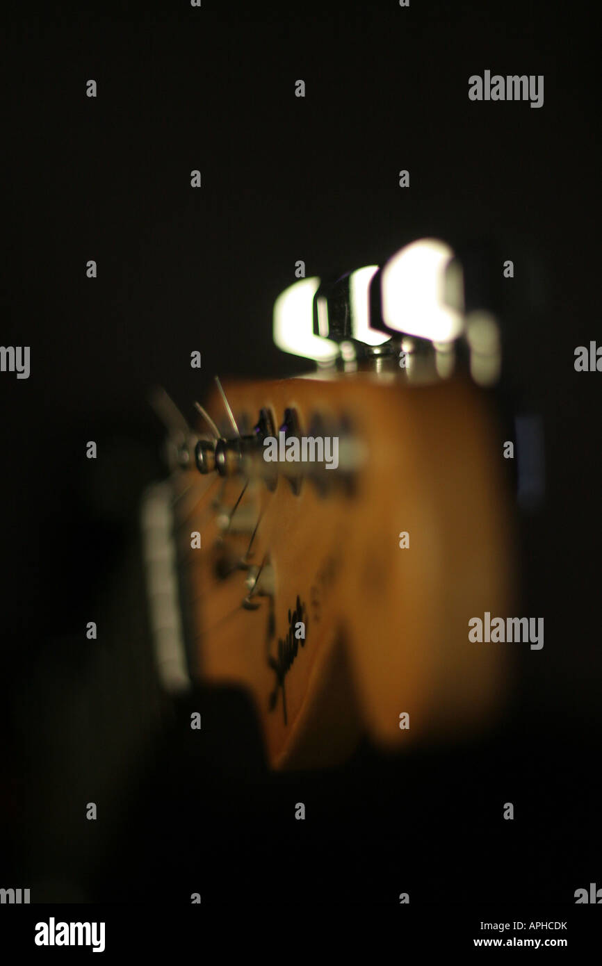 Guitar Head and strings Stock Photo - Alamy