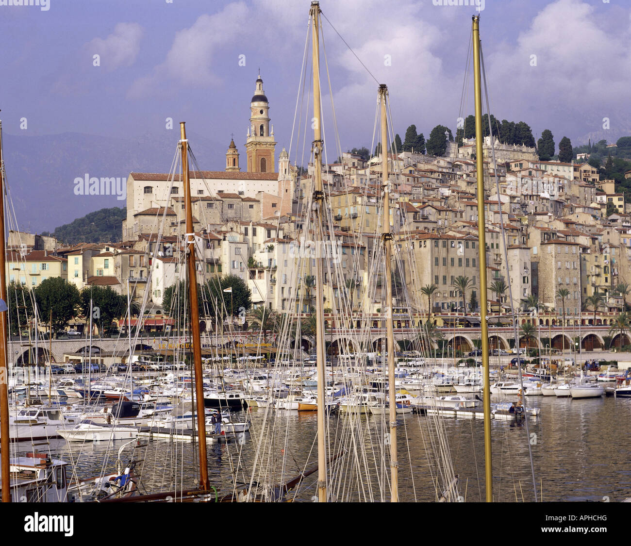 geography / travel, France, Menton, Cote d'Azur, port Stock Photo - Alamy