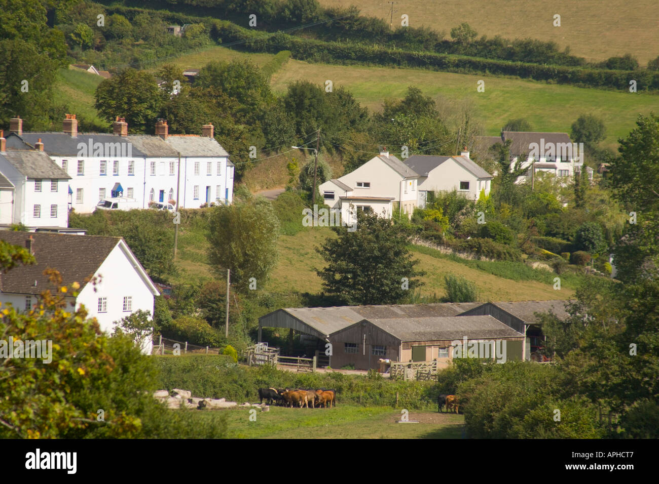 england devon jurassic coast branscombe village Stock Photo - Alamy