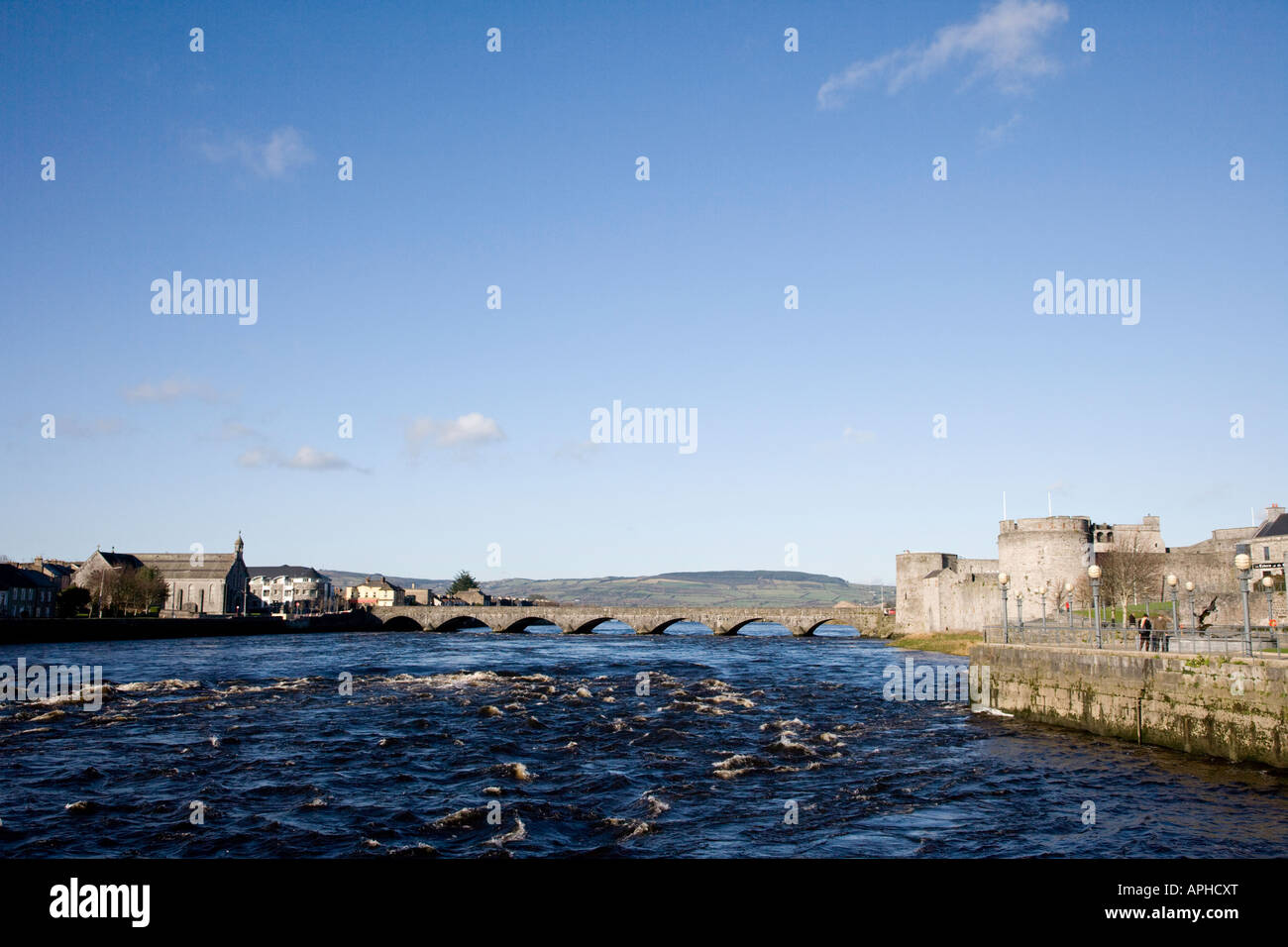 King John Castle and River Shannon Limerick ireland Stock Photo - Alamy