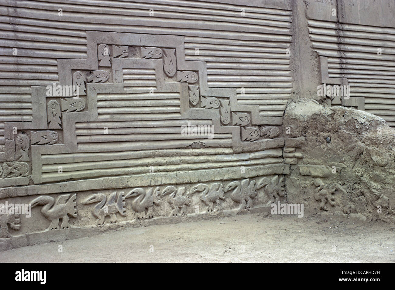 geography / travel, Peru, Chanchan, former capital of Chimu, detail ...