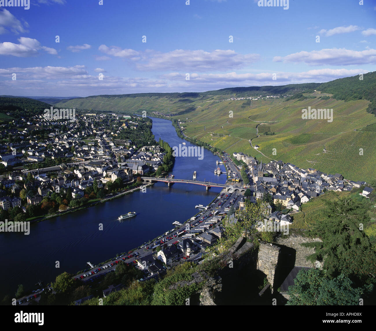 View of bernkastel kues from landshut castle hi-res stock photography ...