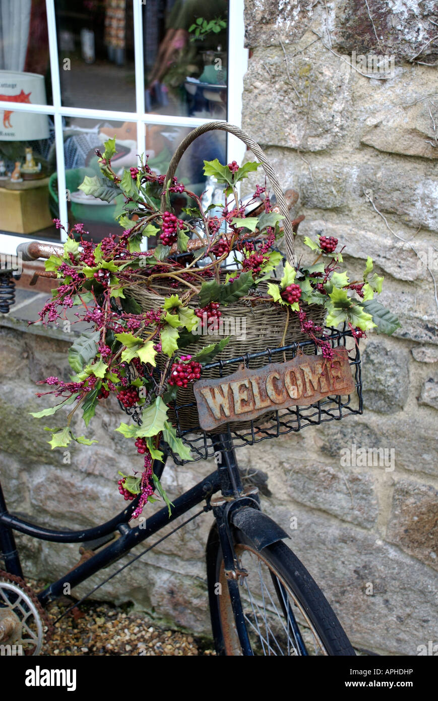 Old black push bike hi-res stock photography and images - Alamy