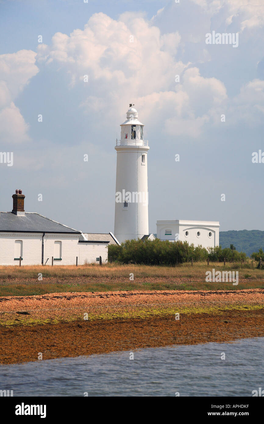 Lighthouse opposite Hurst Castle Hampshire England Stock Photo - Alamy