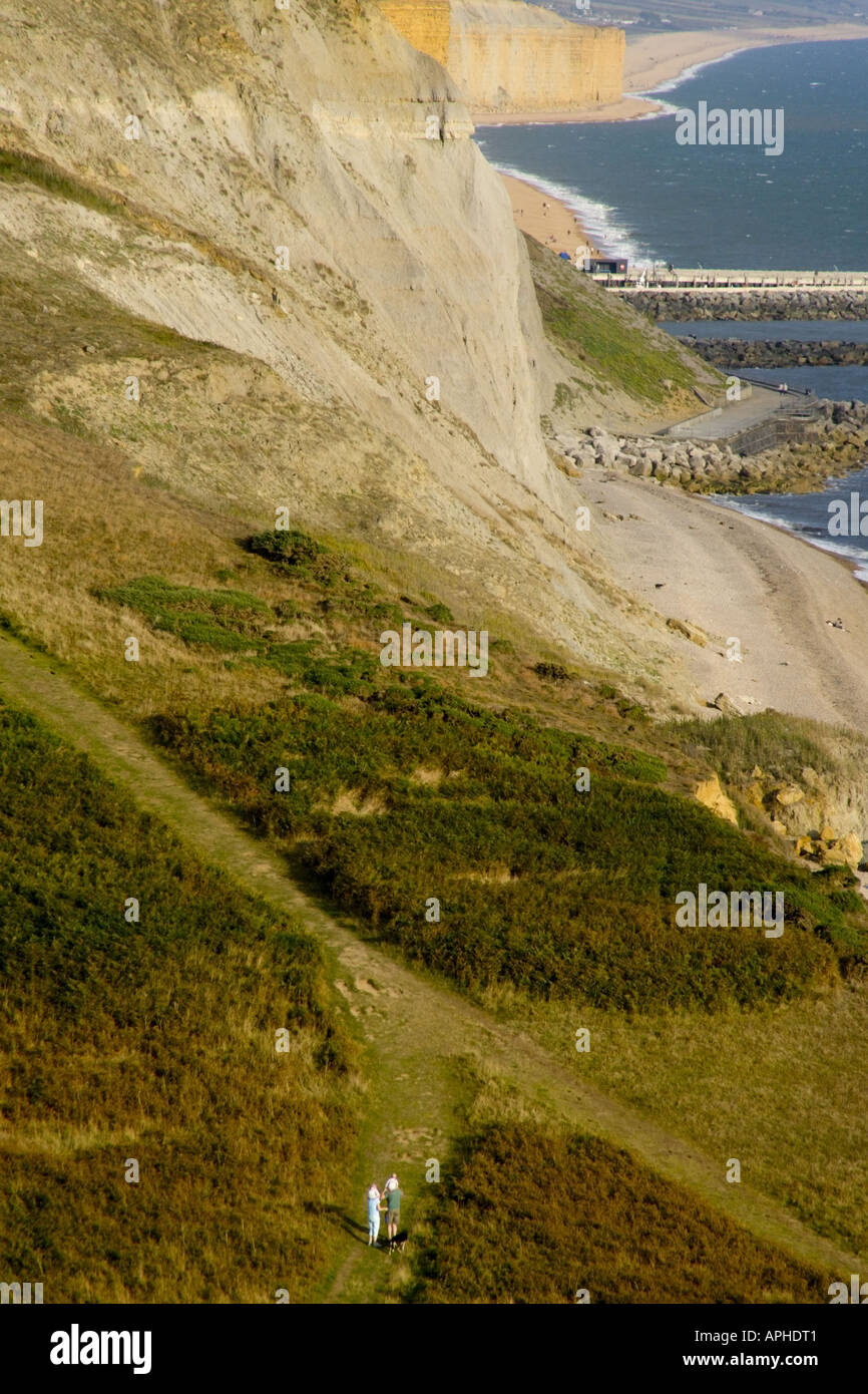 england dorset bridport jurassic coast eype mouth dorset coast path to ...