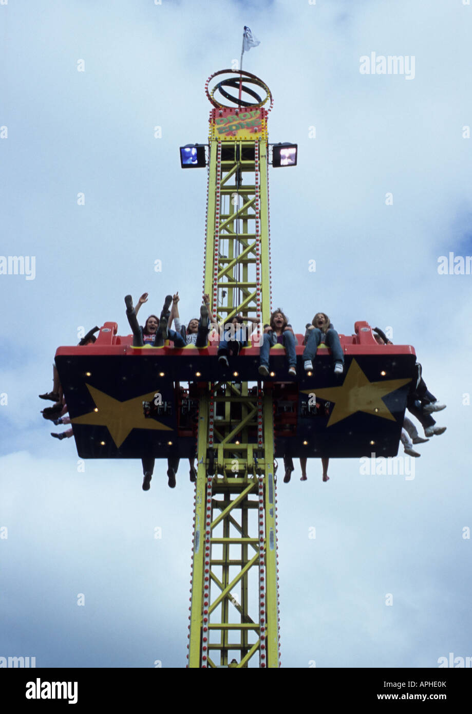 Drop Zone Funfair Ride in the uk Stock Photo - Alamy