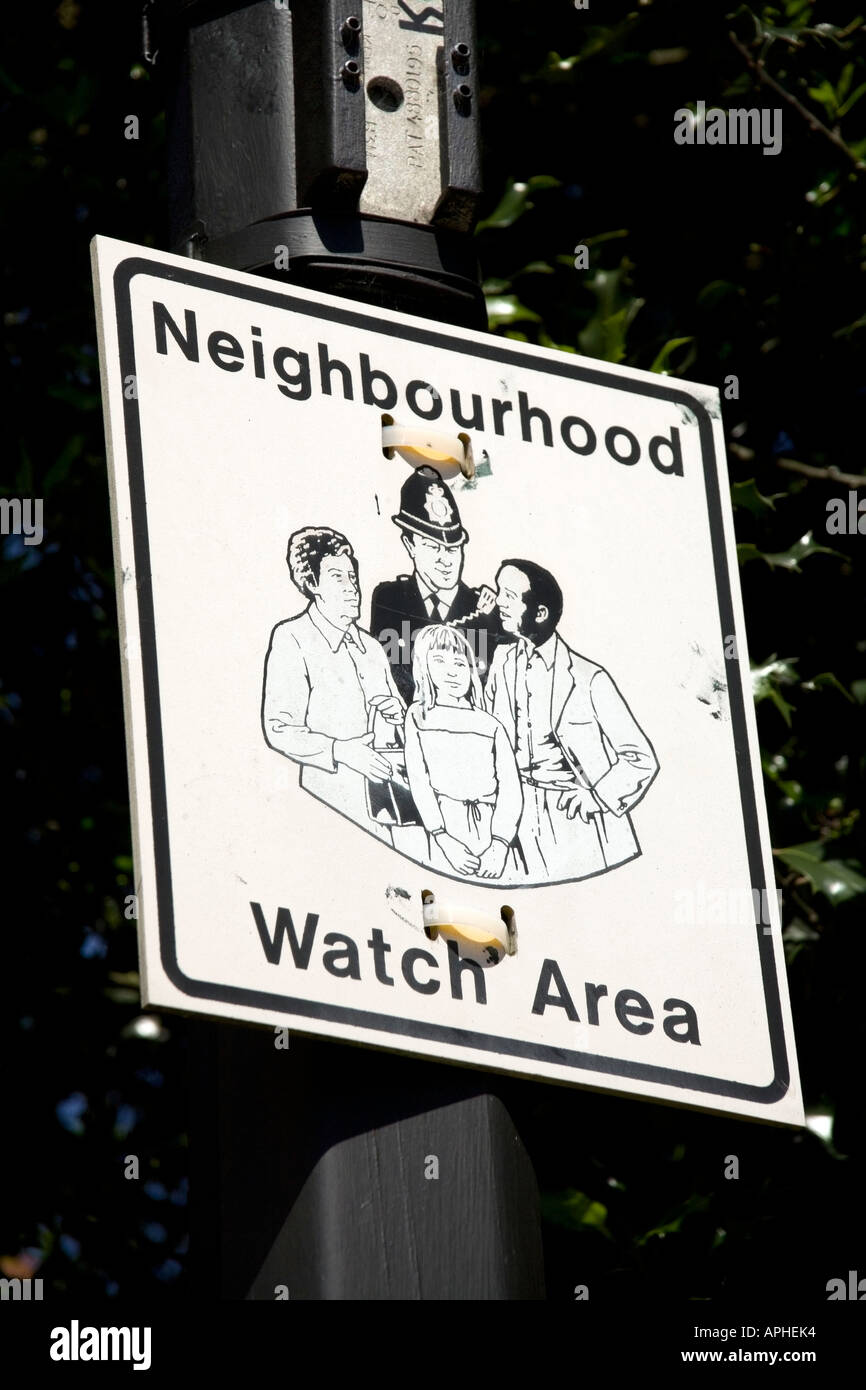 neighbourhood watch sign Stock Photo - Alamy