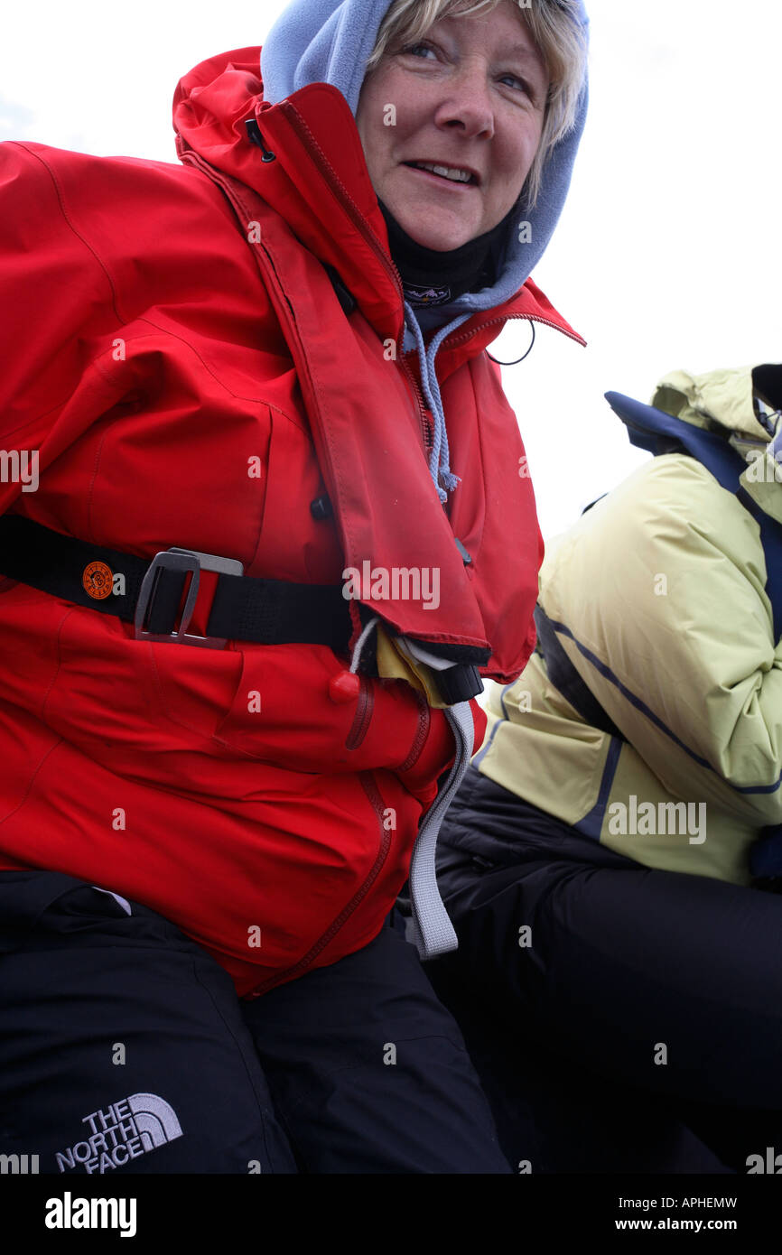 Shipwrecked people in an open lifeboat Stock Photo - Alamy