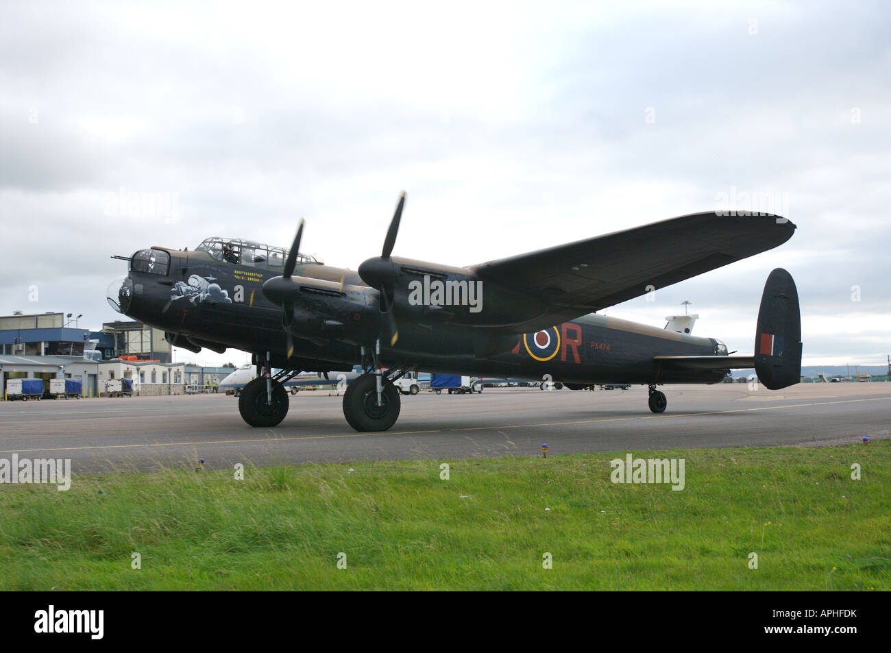 Lancaster bomber landing at Exeter Airport Uk England Stock Photo - Alamy