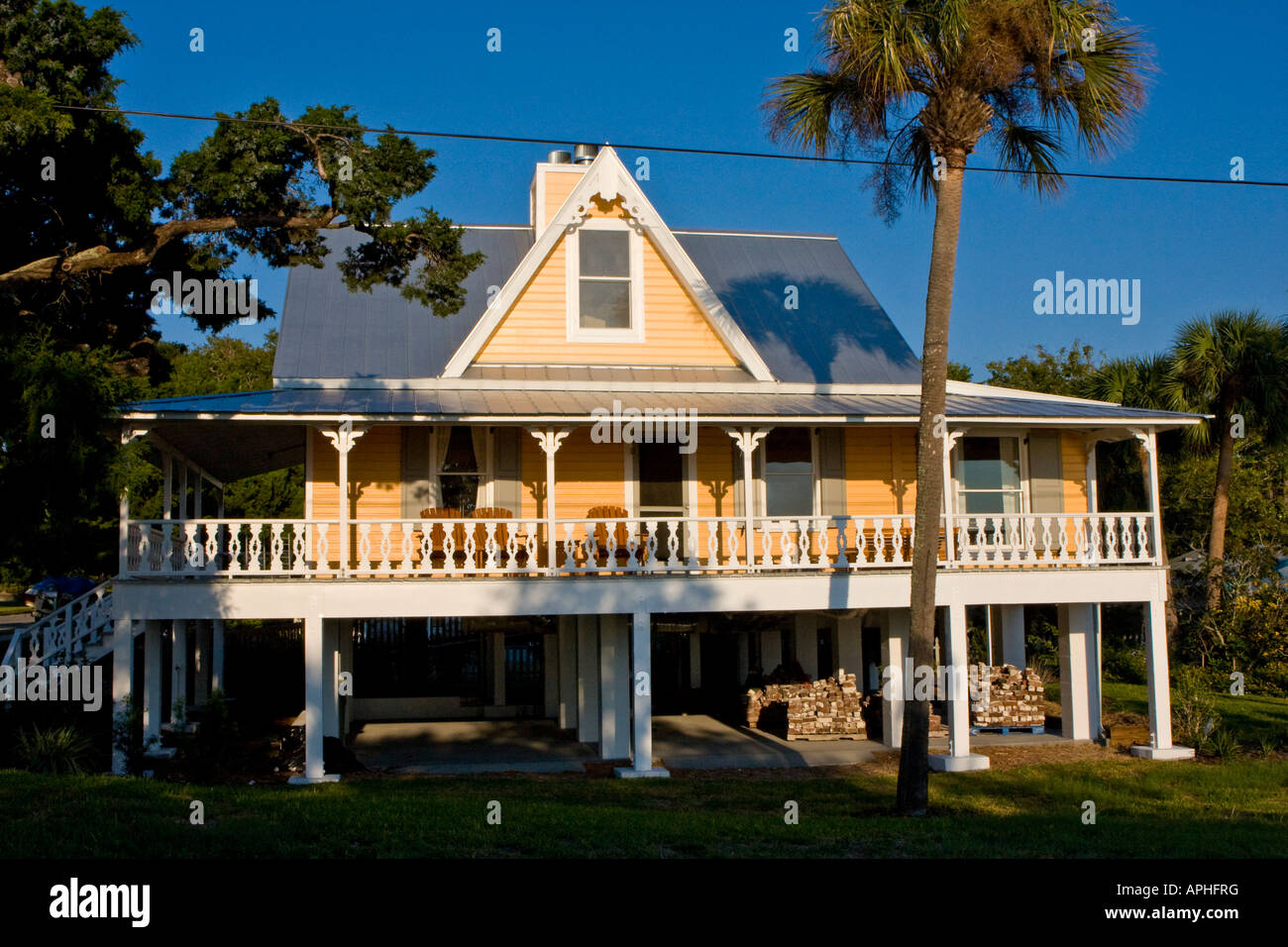 Tourist and Vacation Views of Historical Cedar Key Florida Stock Photo ...