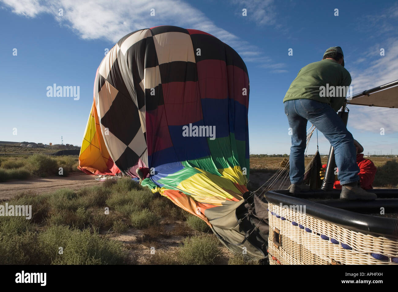 Taking the balloon down Stock Photo - Alamy