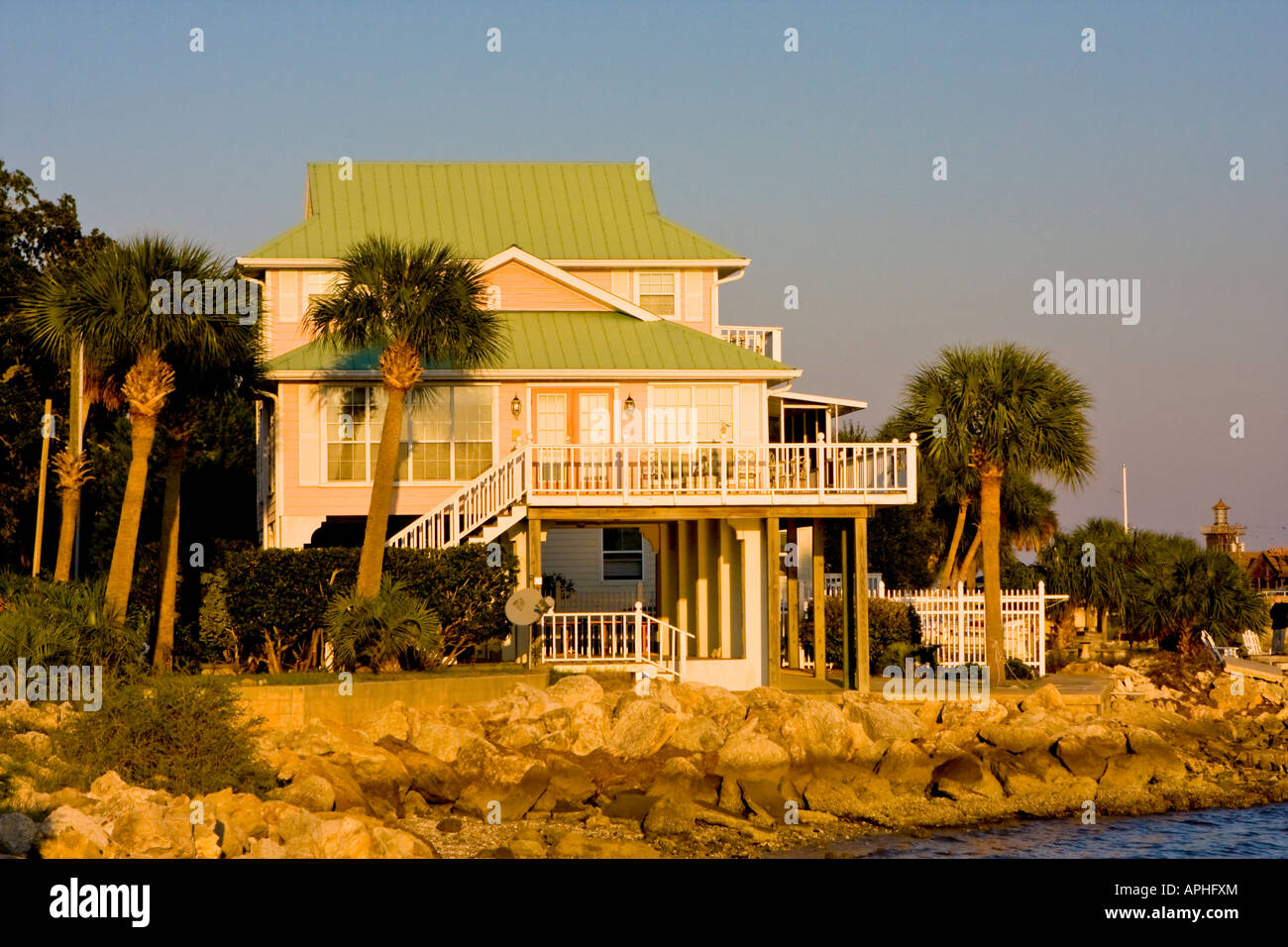 Tourist and Vacation Views of Historical Cedar Key Florida Stock Photo ...