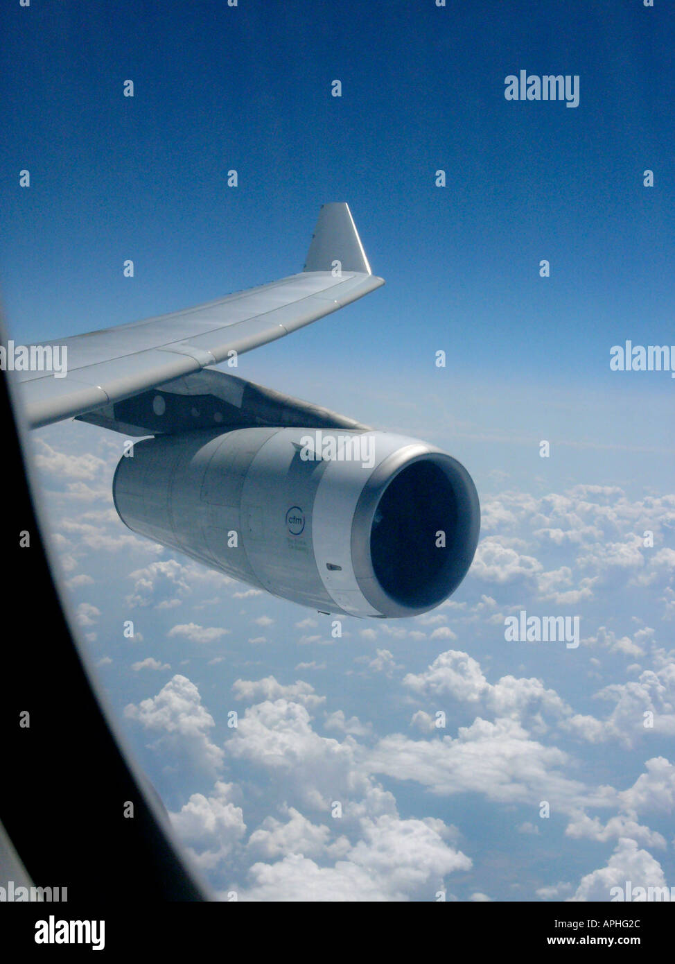 Jet engine seen from a passenger's seat Stock Photo - Alamy