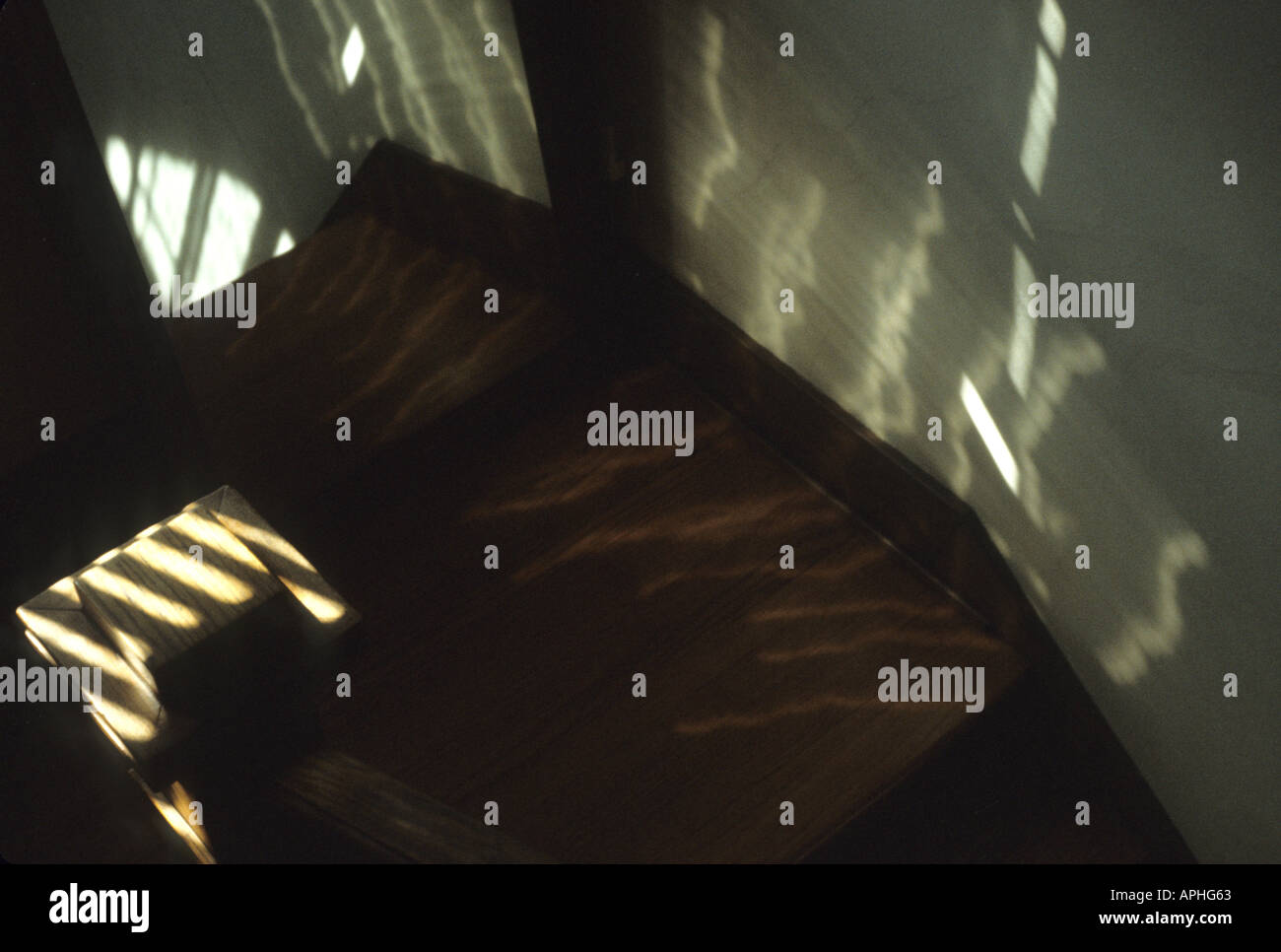 Shadow and light on stairway Stock Photo - Alamy