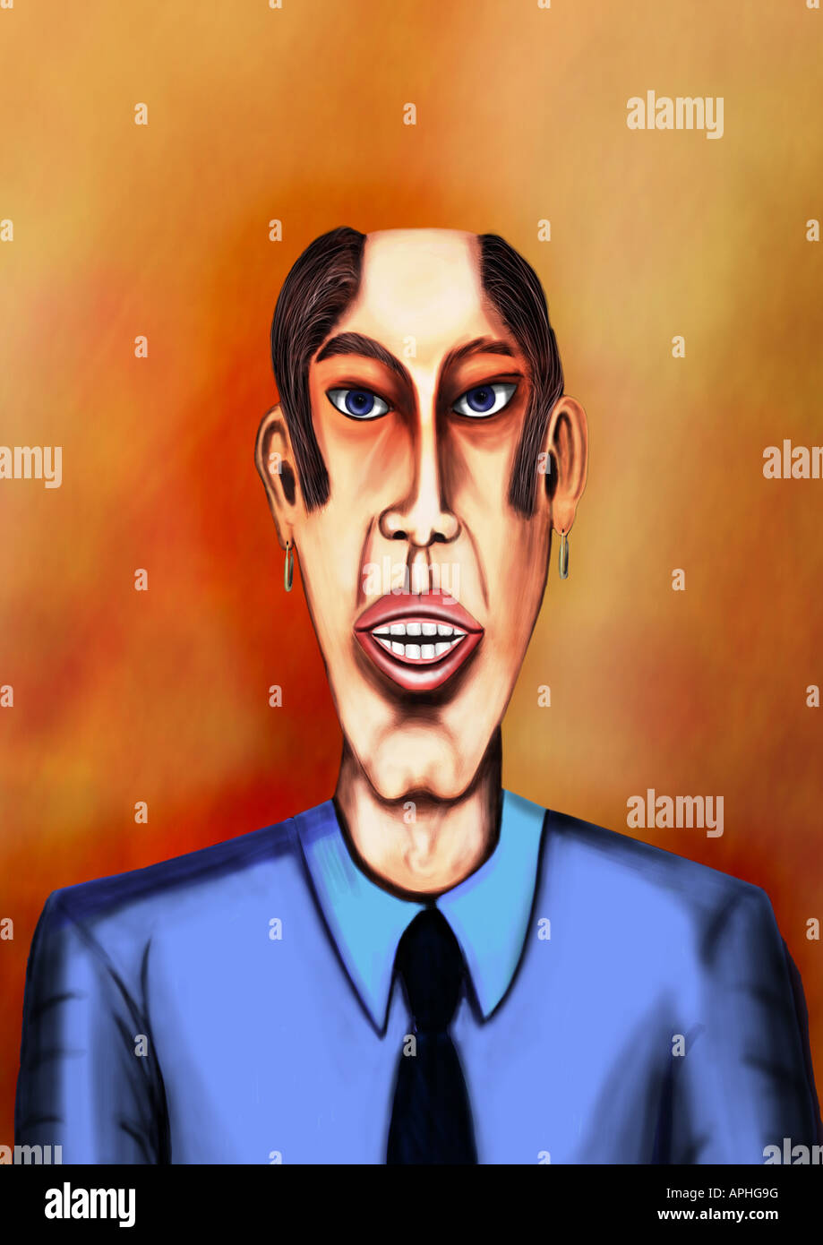 Cartoon Two Face People