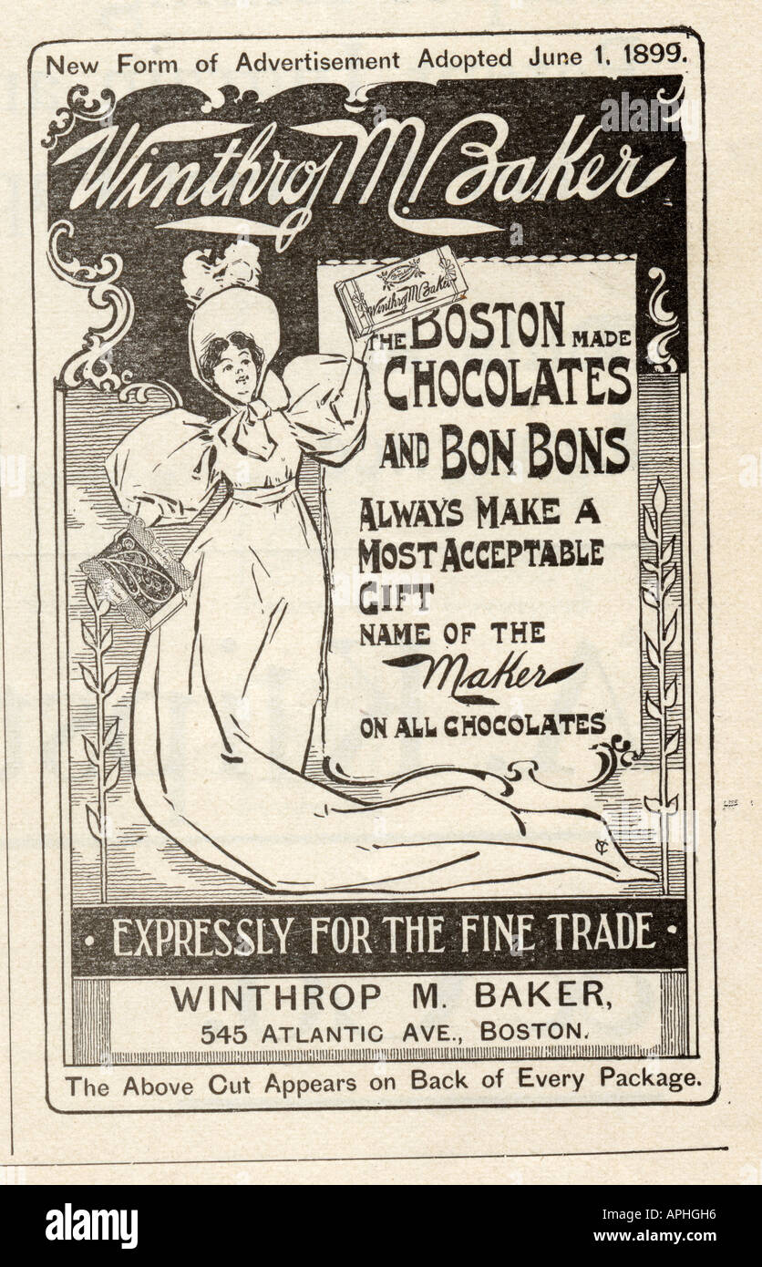 Victorian chocolate ad hi-res stock photography and images - Alamy