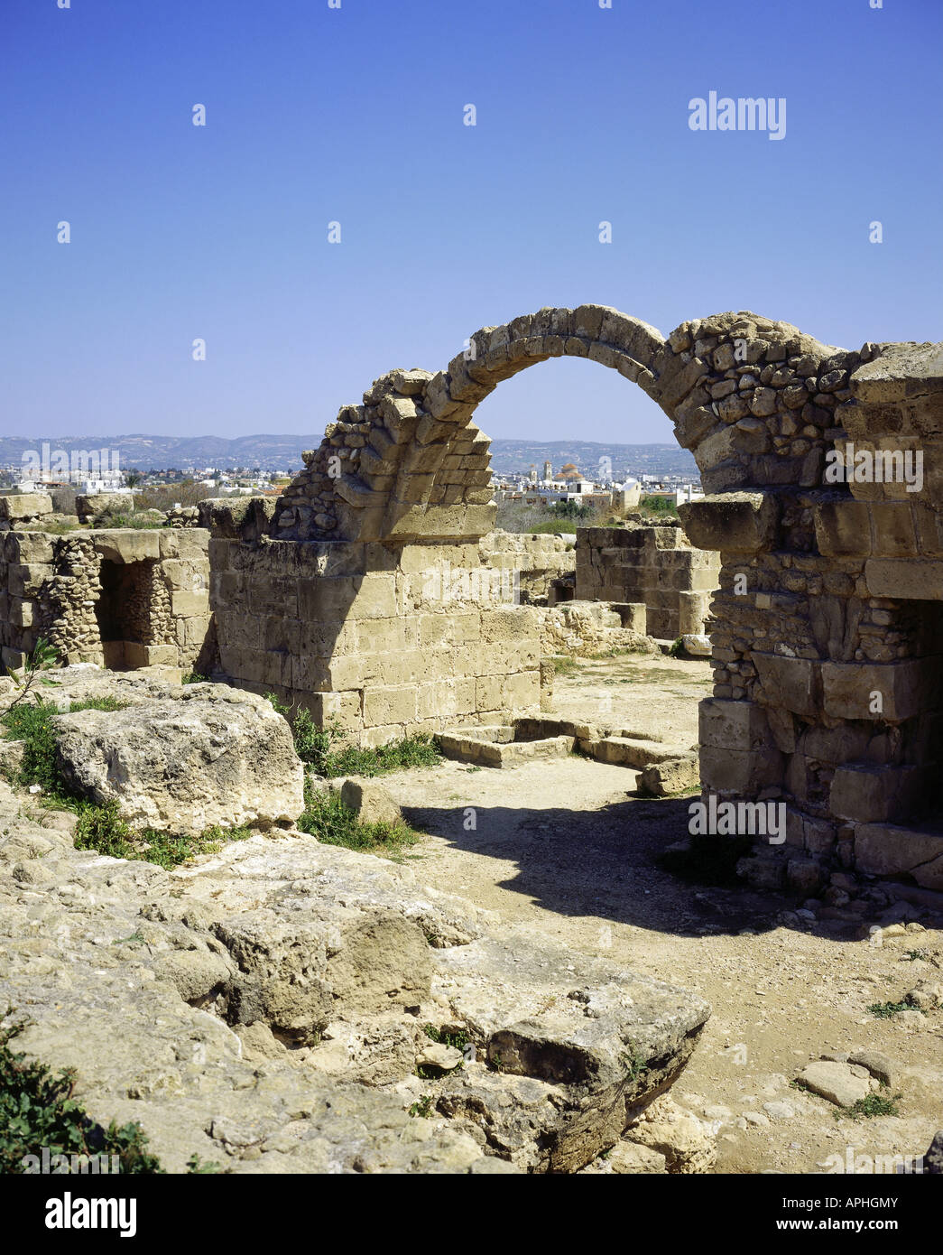 Saranda Kolones Castle Paphos Pafos Cyprus High Resolution Stock ...