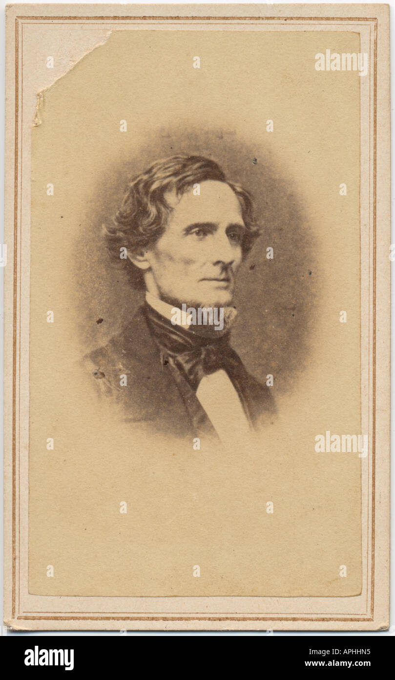 Confederate president jefferson davis portrait hi-res stock photography ...
