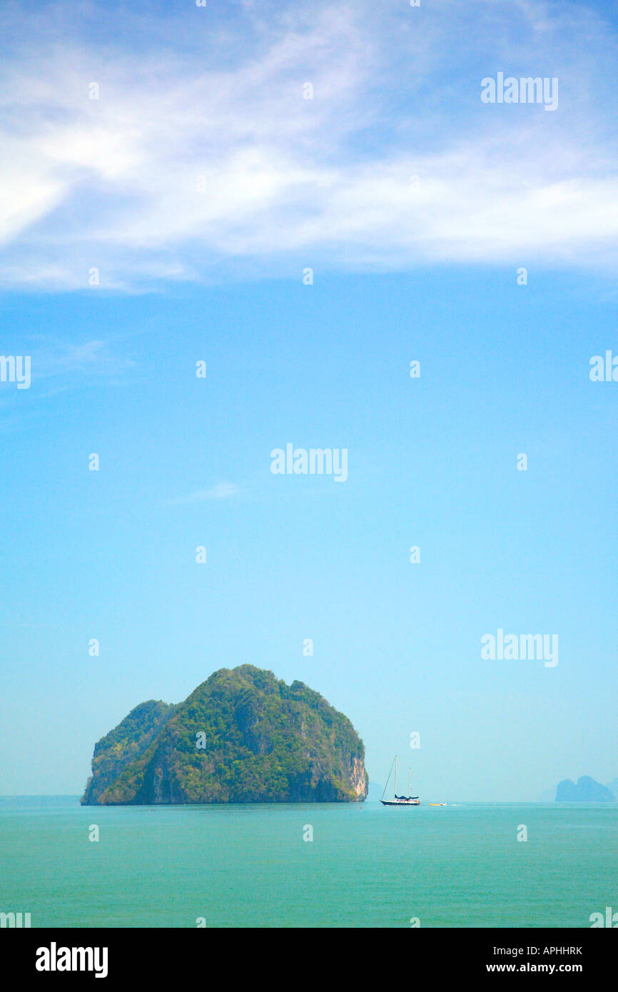 Rock formation island in Andaman Sea, Thai coast, Straights of Malacca ...