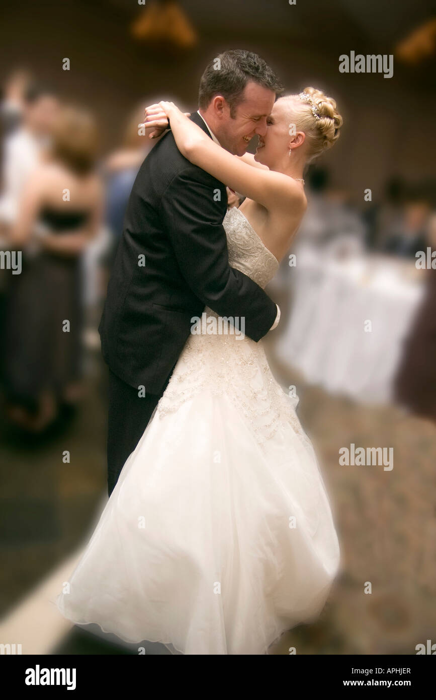 Portrait happy groom dancing first hi-res stock photography and images ...