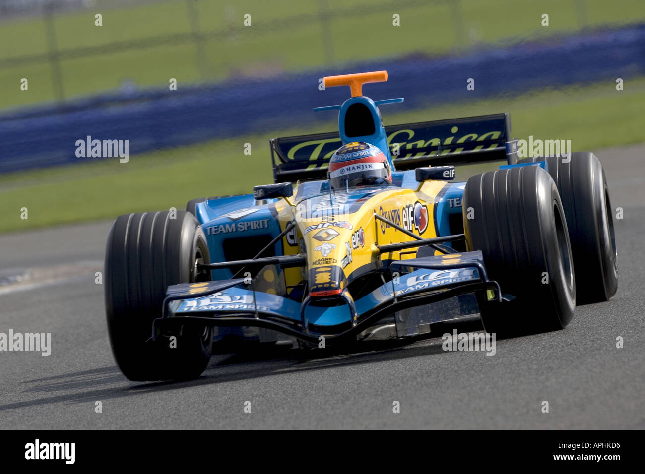 Fernando Alonso driving his Renault F1 Car Stock Photo - Alamy