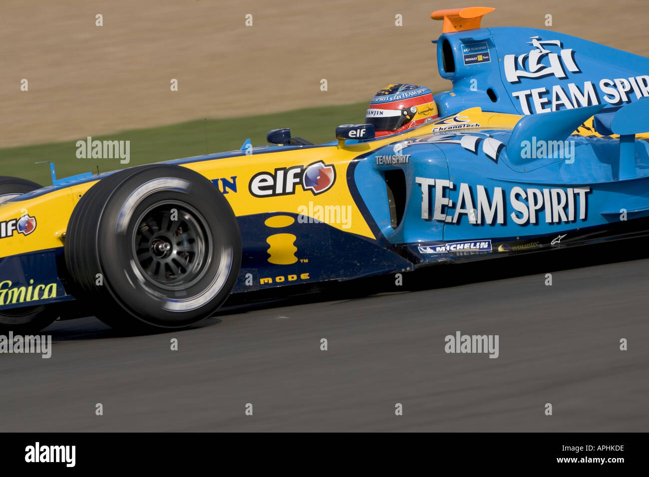 Fernando Alonso driving his Renault F1 Car Stock Photo - Alamy