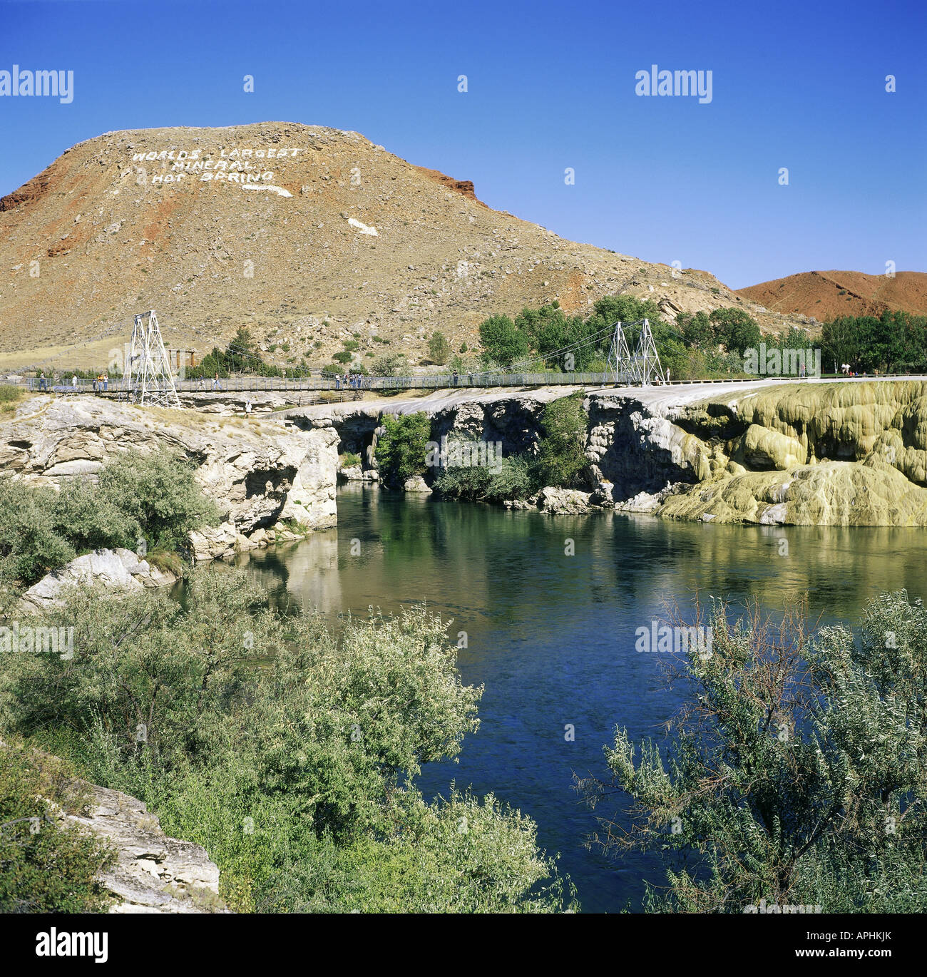 geography / travel, USA, Wyoming, Thermopolis, the biggest hot mineral ...