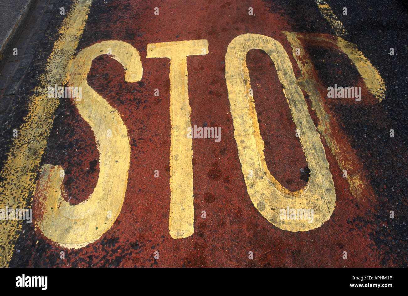 Stop sign , London , August 2005 Stock Photo - Alamy