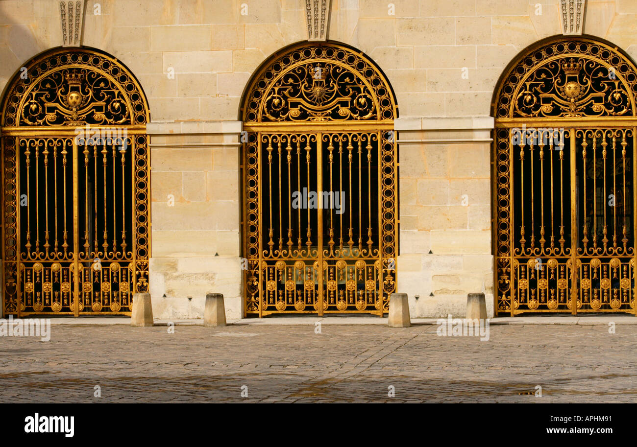 Versailles, three luxurious French windows Stock Photo - Alamy