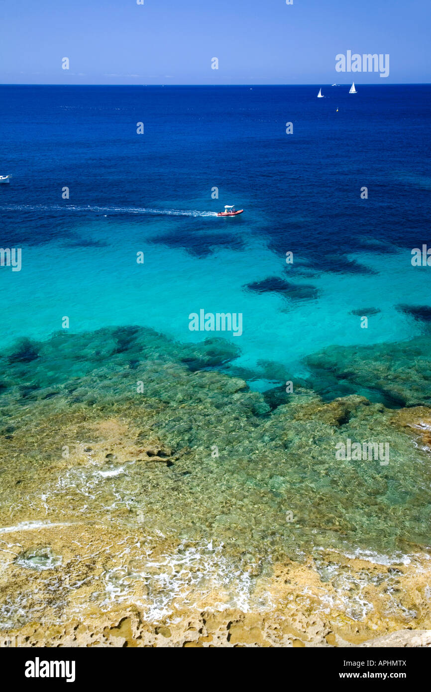 Coastline near Cala Vella. South of Mallorca Island. Spain Stock Photo ...