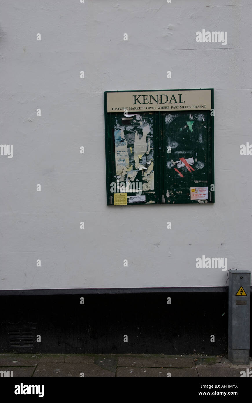 kendal historic market town sign Stock Photo - Alamy