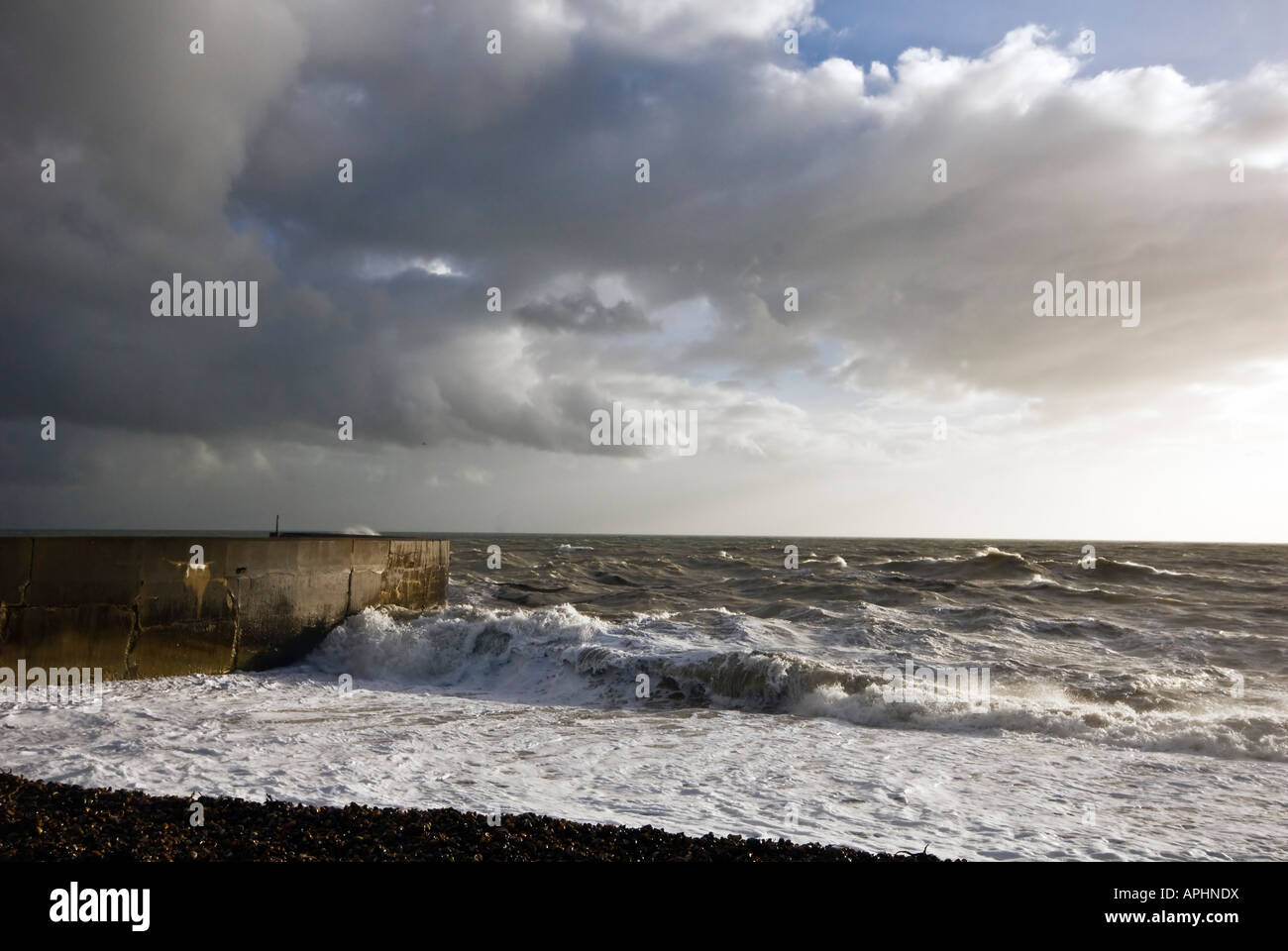 Storm English Channel Hail storm force winds Stock Photo - Alamy