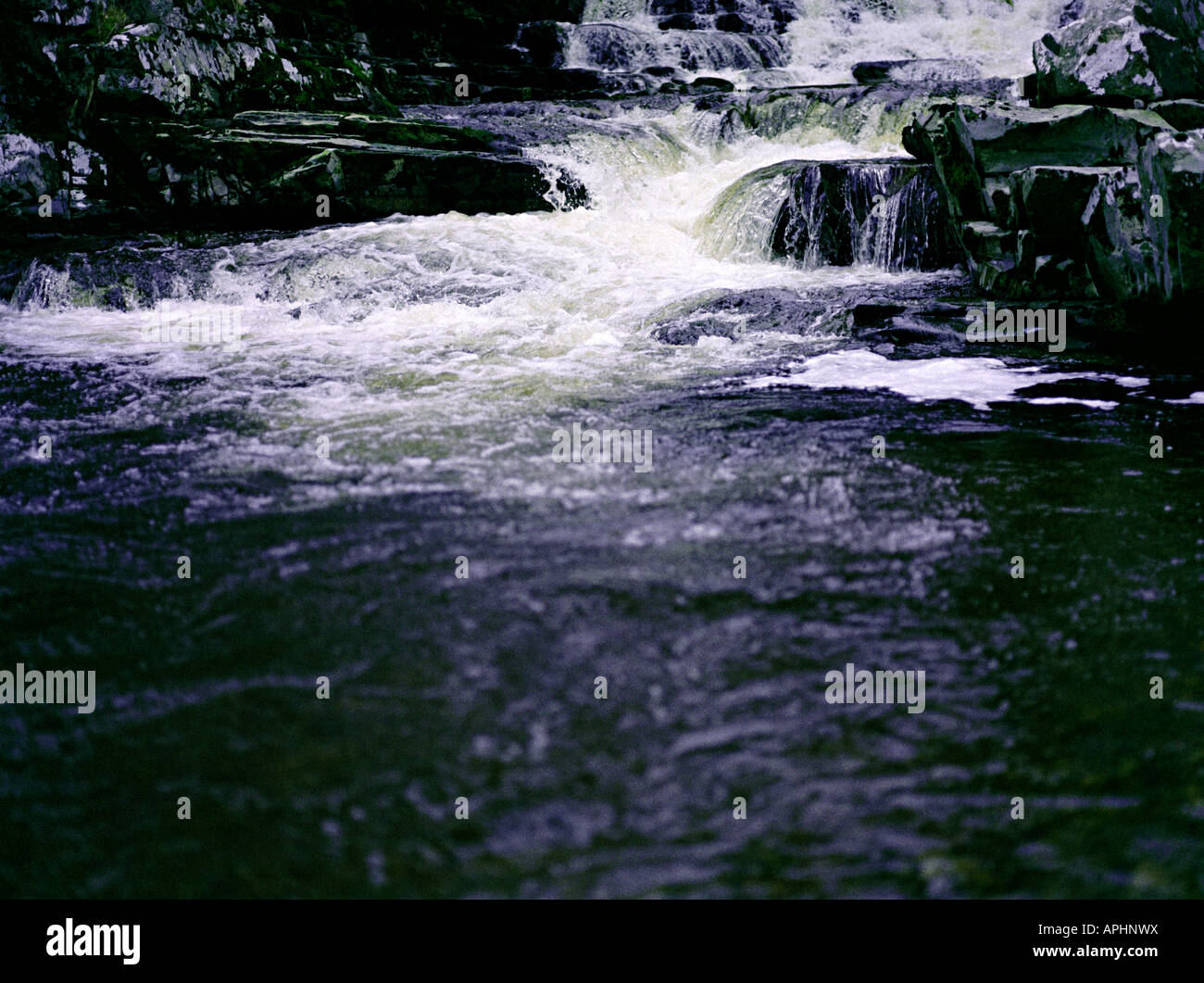 waterfalls in the highlands of scotland near lock rannoch Stock Photo ...