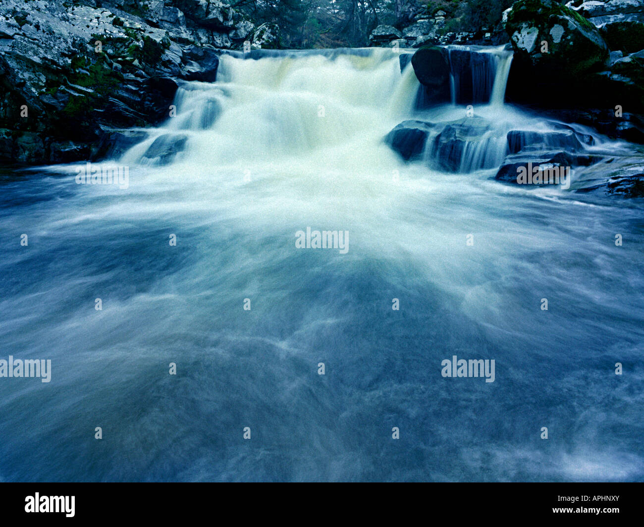 waterfalls in the highlands of scotland near lock rannoch Stock Photo ...