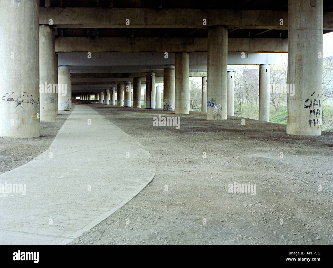 views under the m6 spagetti junction and the m6 motorway Stock Photo ...