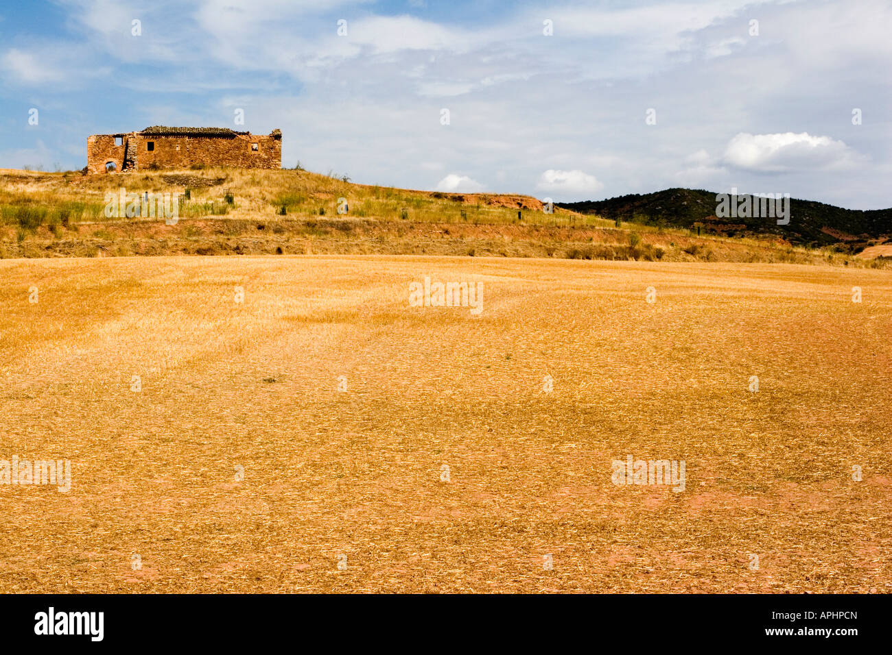 Farmhouse ruins seen from the Camino de Santiago Stock Photo - Alamy