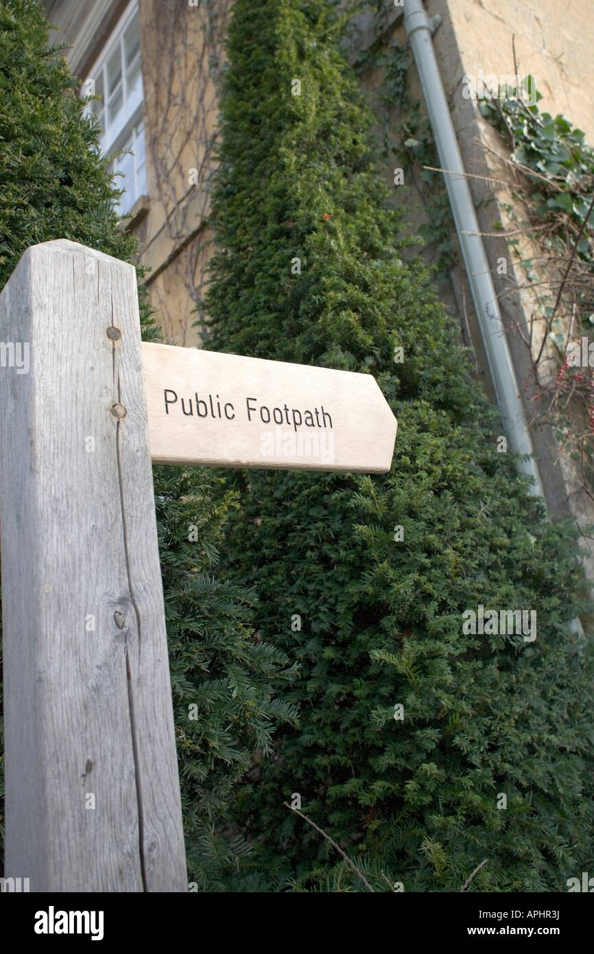 A sign indicating a public footpath Stock Photo - Alamy