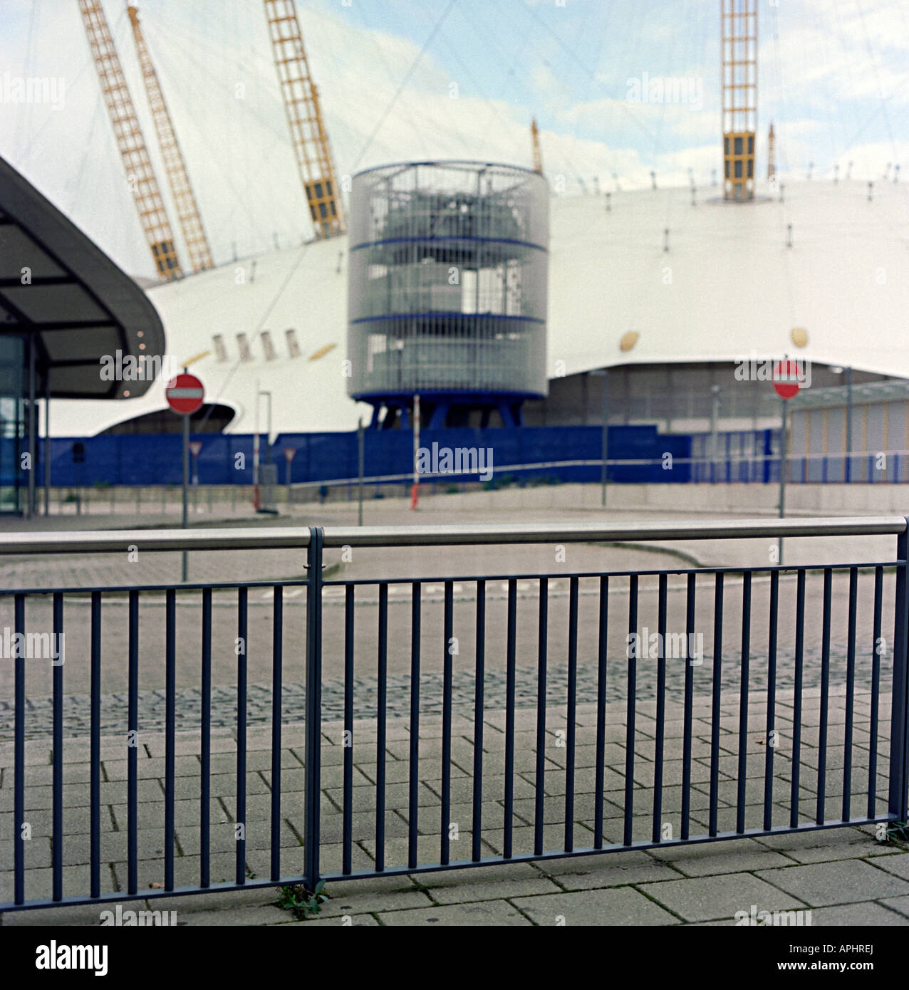 views of millennium dome before it became o2 arena Stock Photo - Alamy