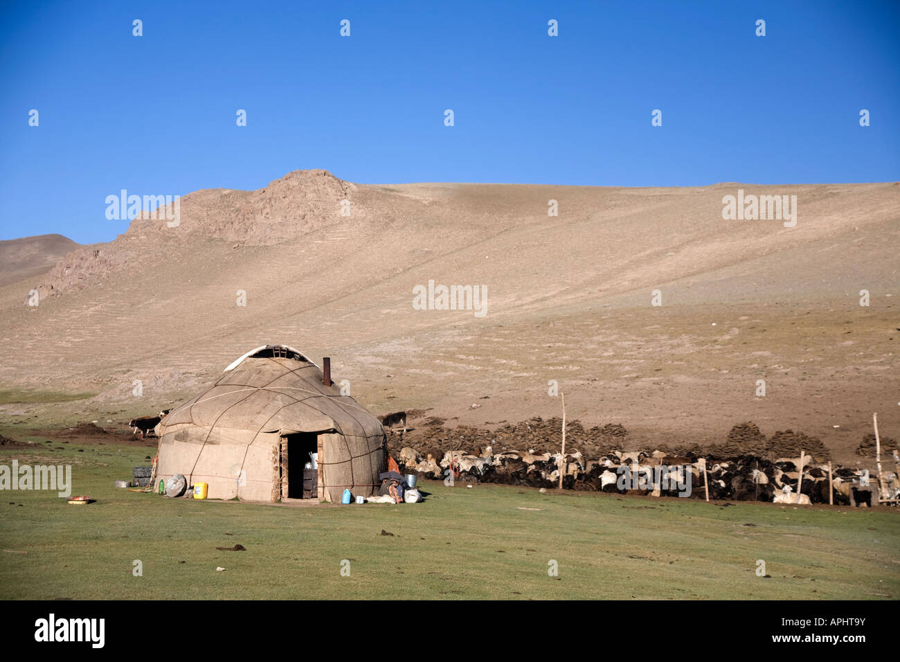 Silk Route Kyrgyzstan Tien Shan Mountains Turugart Pass Nomad Camp Yurt ...